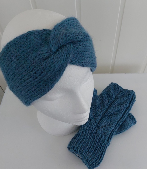 Pannebånd og pulsvanter dame - Epla