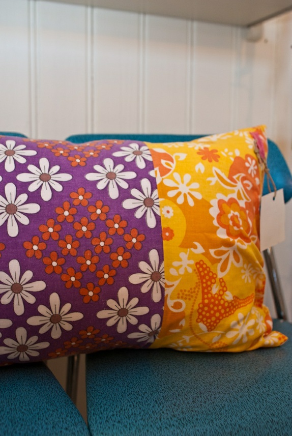 Pute retrovinter gul/lilla/oransje, 40x60 - Epla