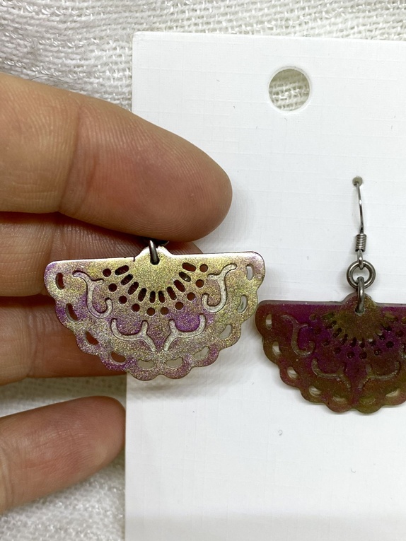 Store Resin ørepynt - Epla