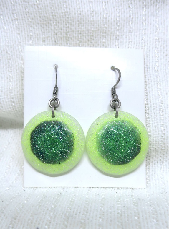 Store resin ørepynt - Epla