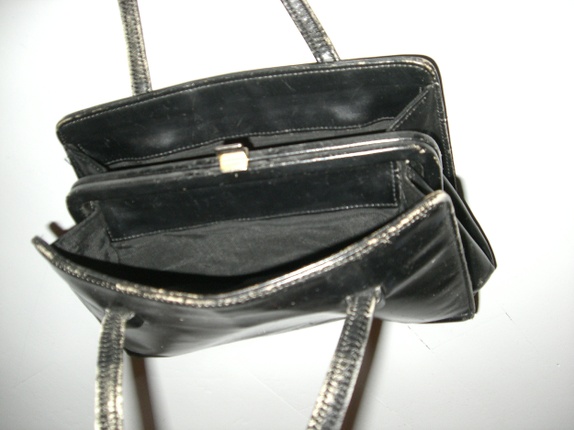 Vintage norsk veske i skinn:-))SALG!! - Epla