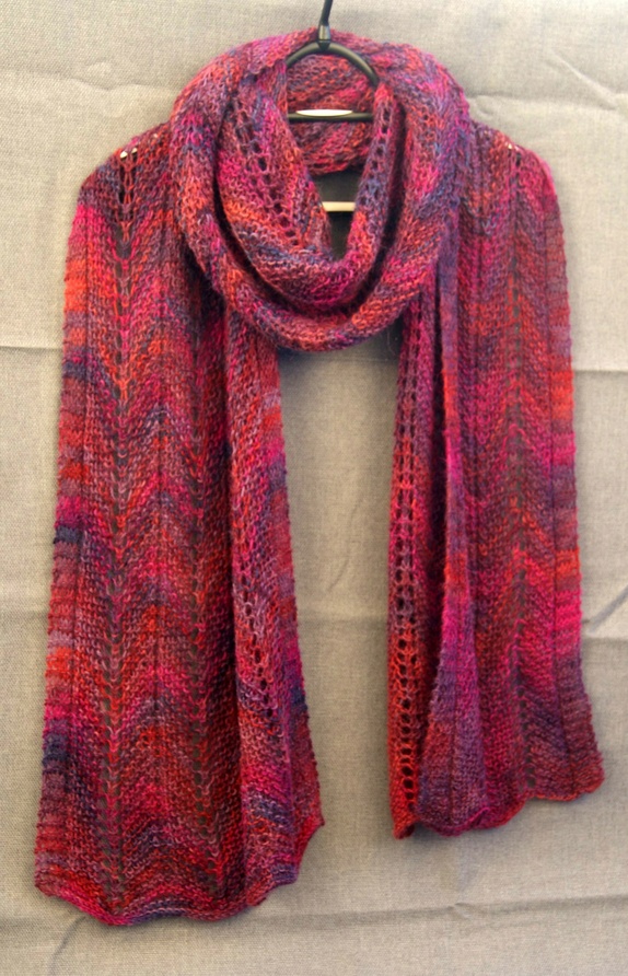 Stort skjerf/sjal i alpakka - Epla