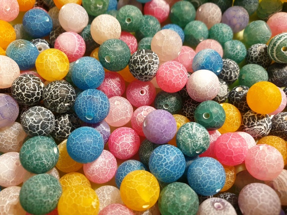 Smykkesett til to armbånd i krakelert agat - Epla