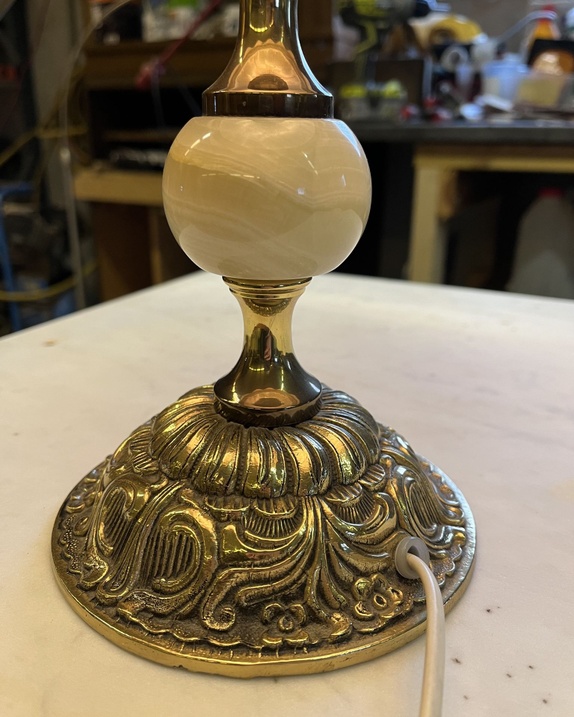 Nydelig lampe i marmor og messing - Epla