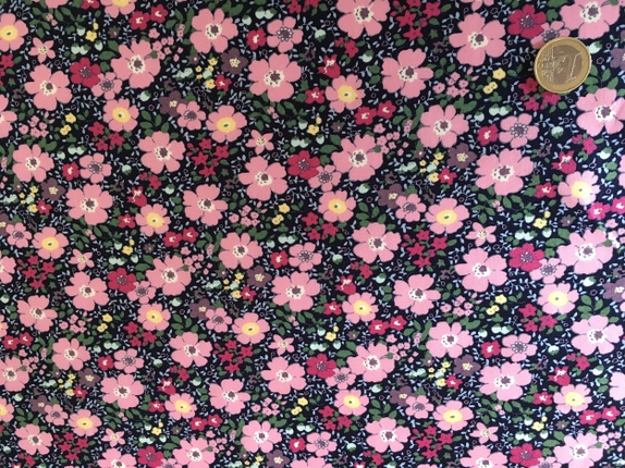 Japansk bomullstoff, blomster - Epla