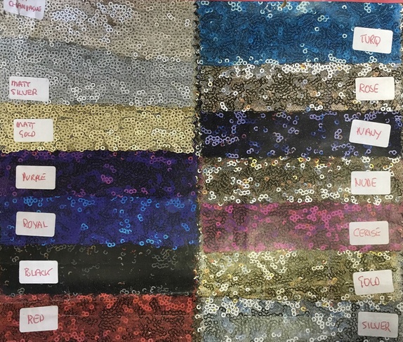 Tyll stoff brodert med paljetter,nude - Epla