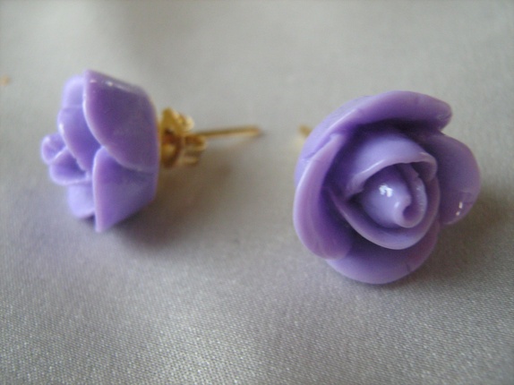 Lilla rose øredobber - Epla