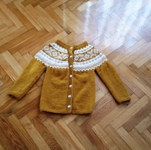 Nancy kofte (M) Mørk grå/grønn - Epla