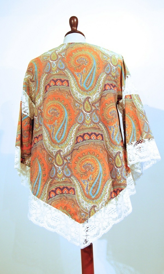 Vintage bluse med blonder - Epla