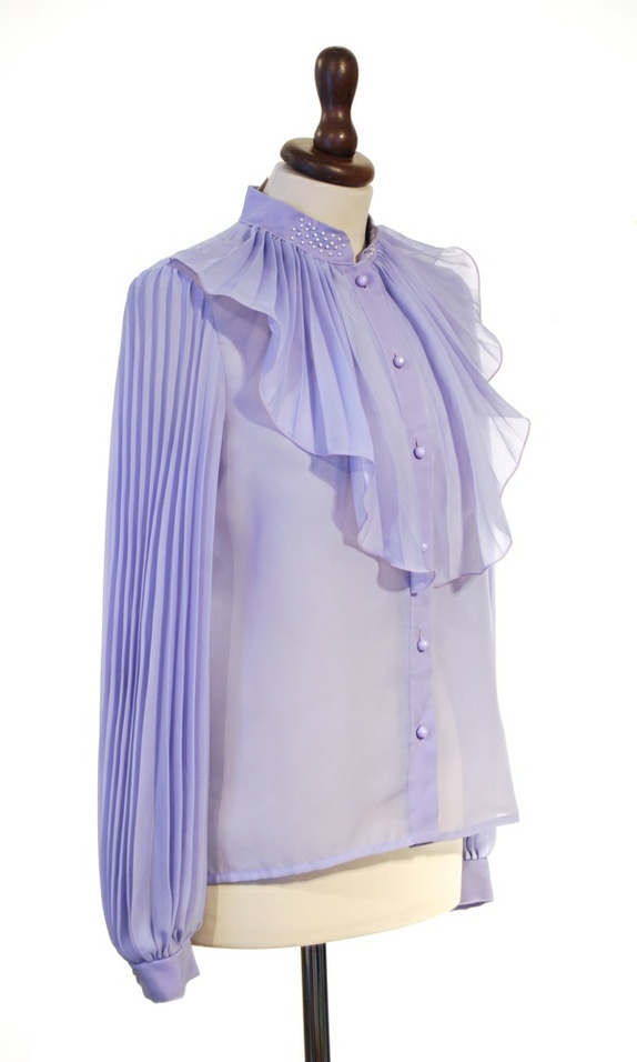 SALG // 70-talls bluse med plissé - Epla