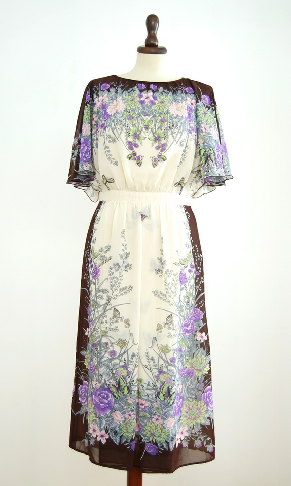 70-talls blomstrete kjole - Epla