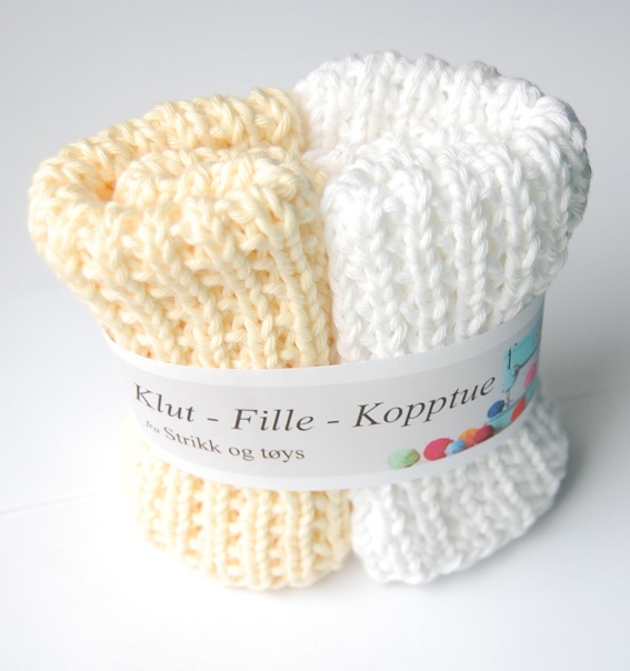 Kopptue (lyselysegul og hvit) - Epla