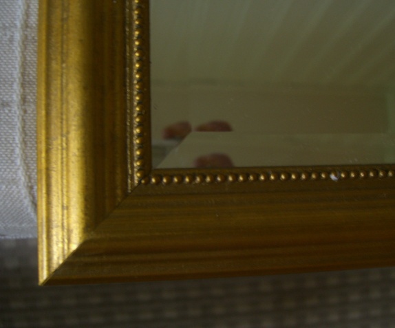 Fasettslipt speil, forgylt treramme - Epla