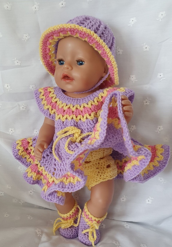 Heklet sett til dukke - Epla