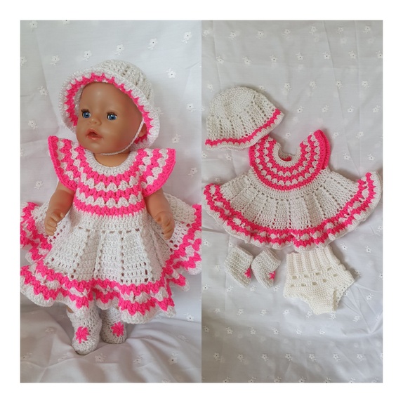 Heklet sett til dukke - Epla