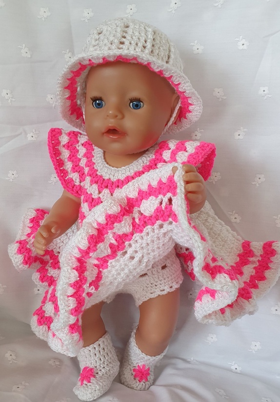 Heklet sett til dukke - Epla