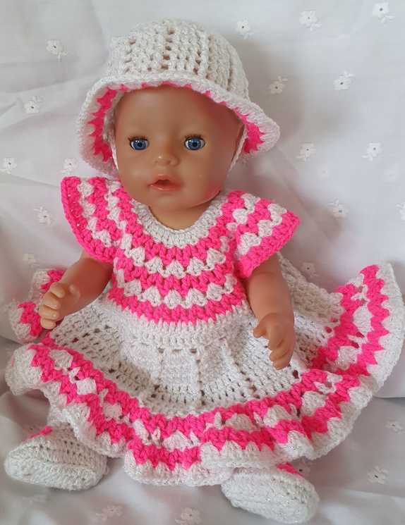 Heklet sett til dukke - Epla