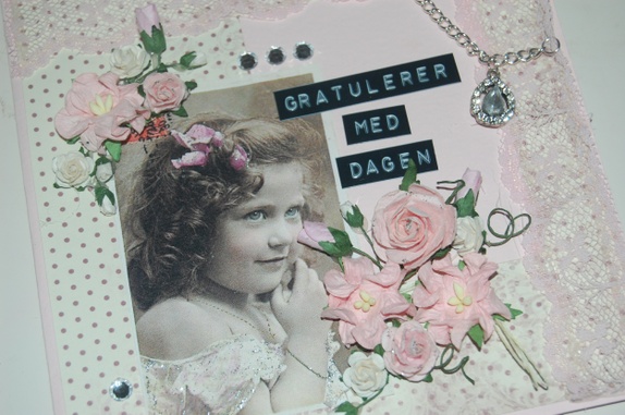 Gratulerer med dagen kort i vintage stil - Epla