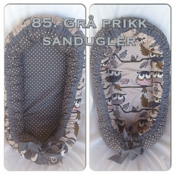 Ugle grå prikk Babynest babyrede - Epla