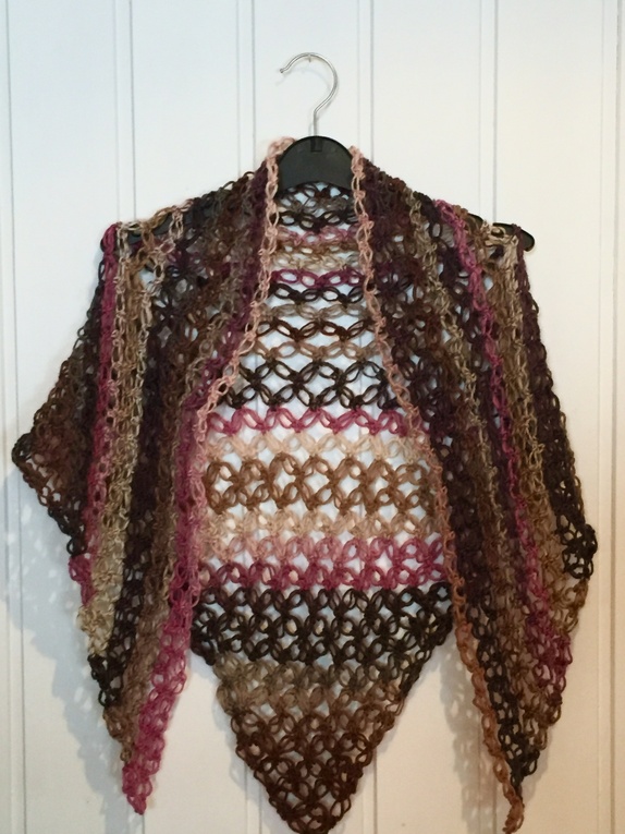 Flerfarget skjerf/ sjal - Epla