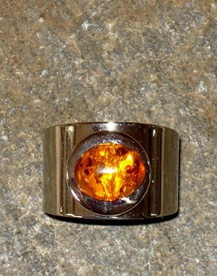 Sølv smykke ring med rav stein smykke, ringer smykker - Epla