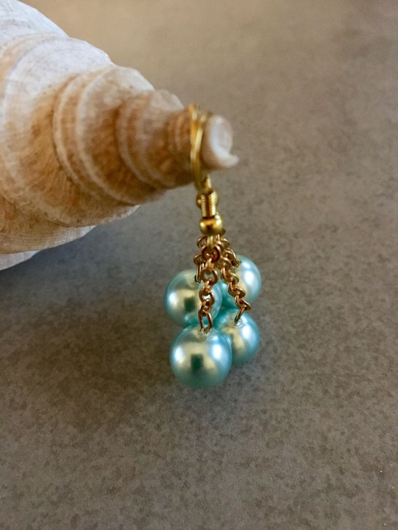 Øredobber med turkise perler - Epla