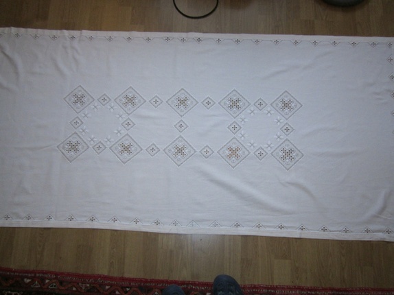 Stor fin Hardangerduk - Epla