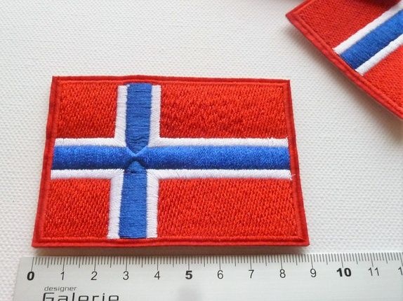 Stort Norsk Flagg - Strykemerke (6747) - Epla