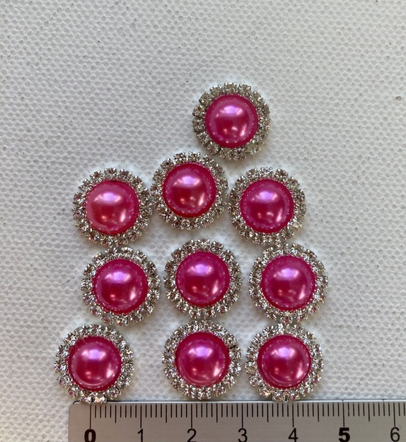 Knall Rosa flatback/halvperle (2263) - Epla