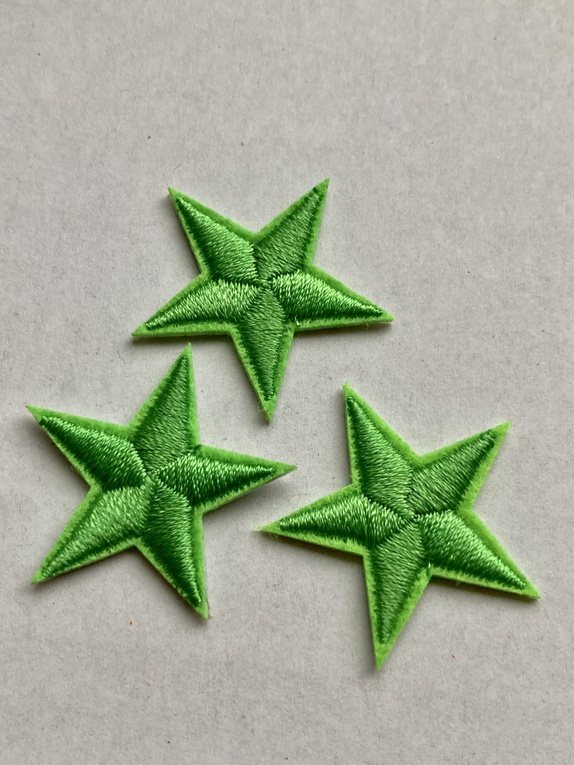 Liten Grønn Stjerne - Strykemerke (A-6349) - Epla