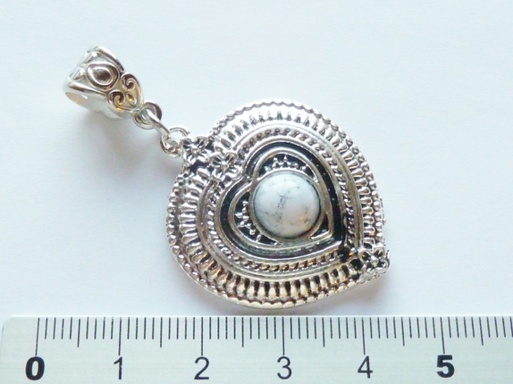 Sølvfarget hjerte - Anheng (9042) - Epla