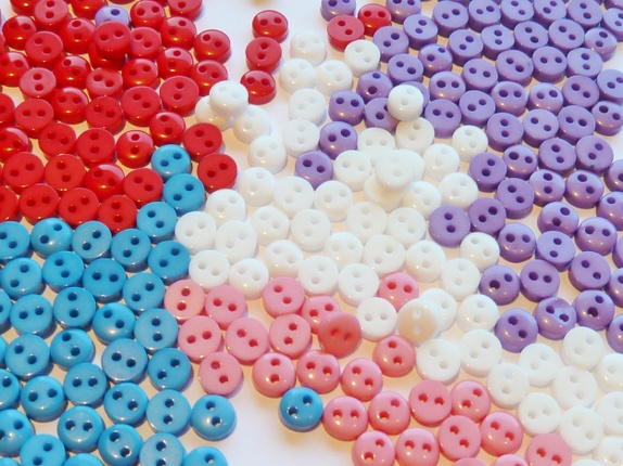 6 mm - 50 stk. Mini knapper (1010) - Epla