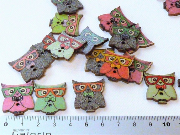 "Bebrillede Ugler" - treknapper (1142) - Epla