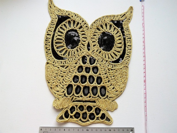 Stor Ugle (22 x 30 cm) Applikasjon (6384) - Epla