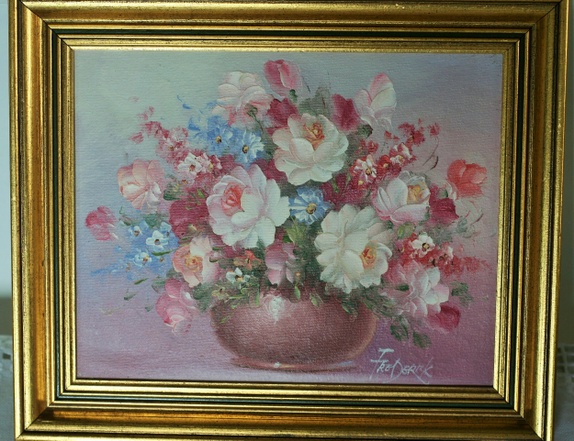 Oljemaleri med blomstermotiv - Epla