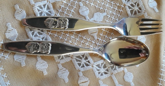 Barnebestikk i sølvplett - Epla