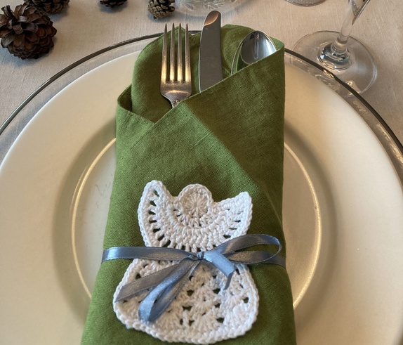 Hvit juleengel - Epla