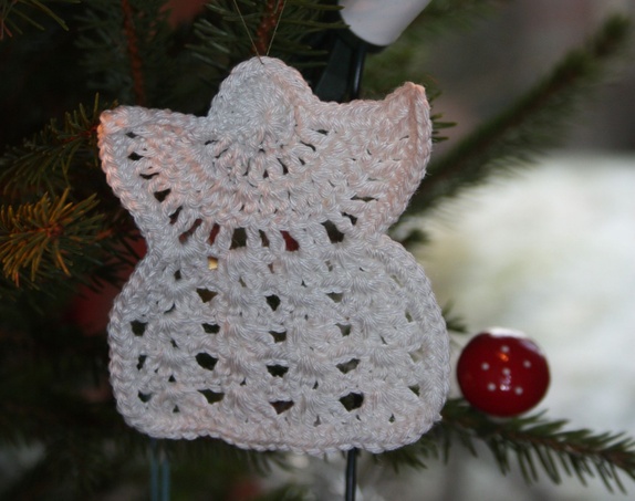 Hvit juleengel - Epla