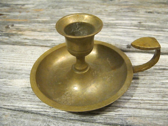 Flott lysestake i messing. - Epla