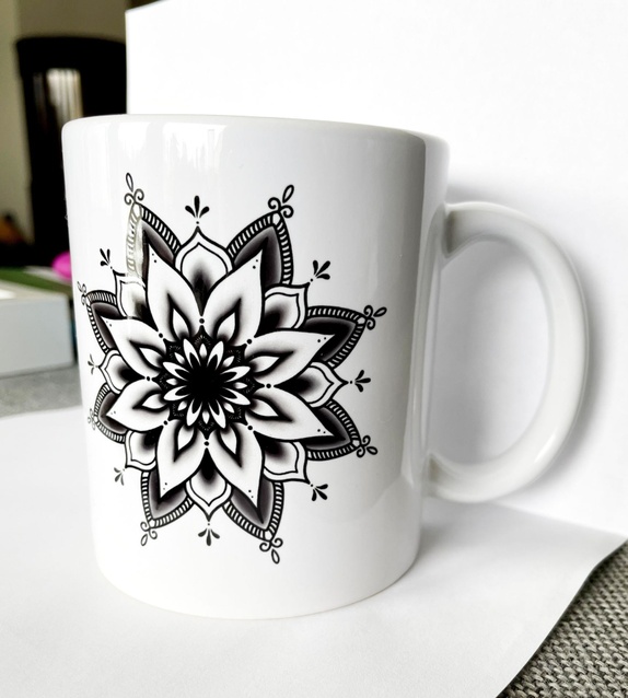 Kopp / krus med unik mandala design (stor) - Epla