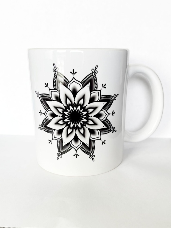 Kopp / krus med unik mandala design (stor) - Epla