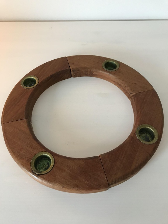 Adventslysestake av teak - Epla