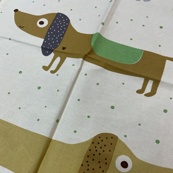 Kjøkkenhåndkle: Tre store dachs - Epla