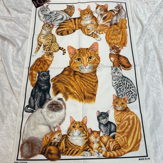 Kjøkken-håndkle: katter - Epla