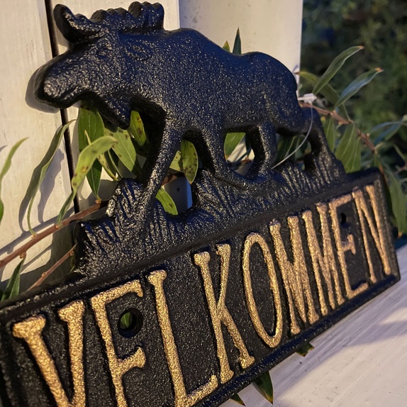 Velkommen-skilt - med elg-motiv - Epla