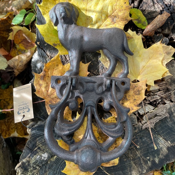 Dørhammer hund i brunt støpejern - Epla