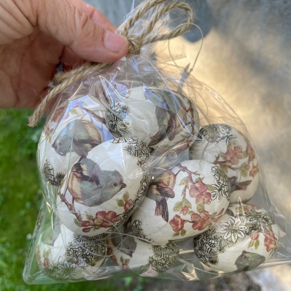 10 stk dekor-egg med fuglemotiv - Epla