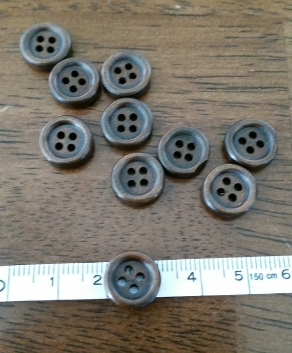 10 stk knapper, brune - Epla