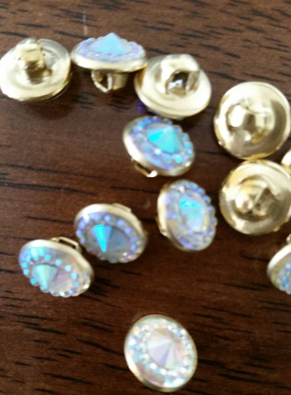 15 stk knapper m diamant - Epla