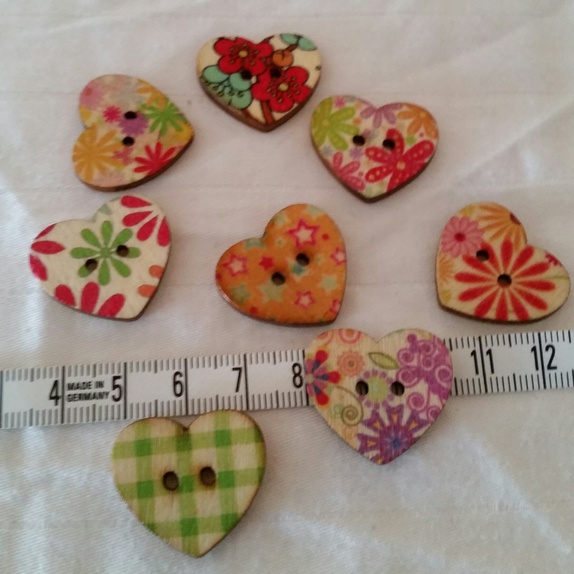8 stk hjerteknapper - Epla